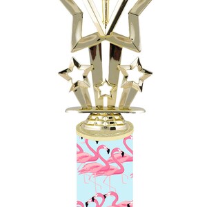 Flamingo Theme Trophy With Choice of Figure. Numerous Trophy - Etsy