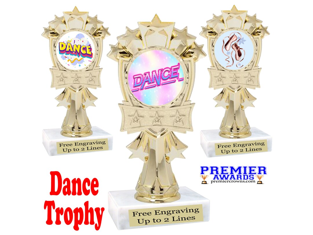Dance Trophy With Choice of Art Work. 6" Tall. Great Award for the ...