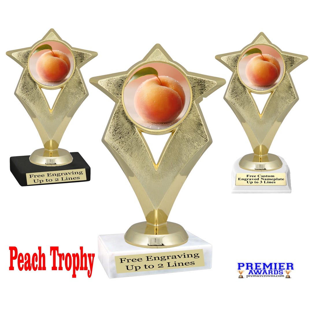 Peach Trophy. 6" Tall. Great for Your Peach Festival Events, Baking ...