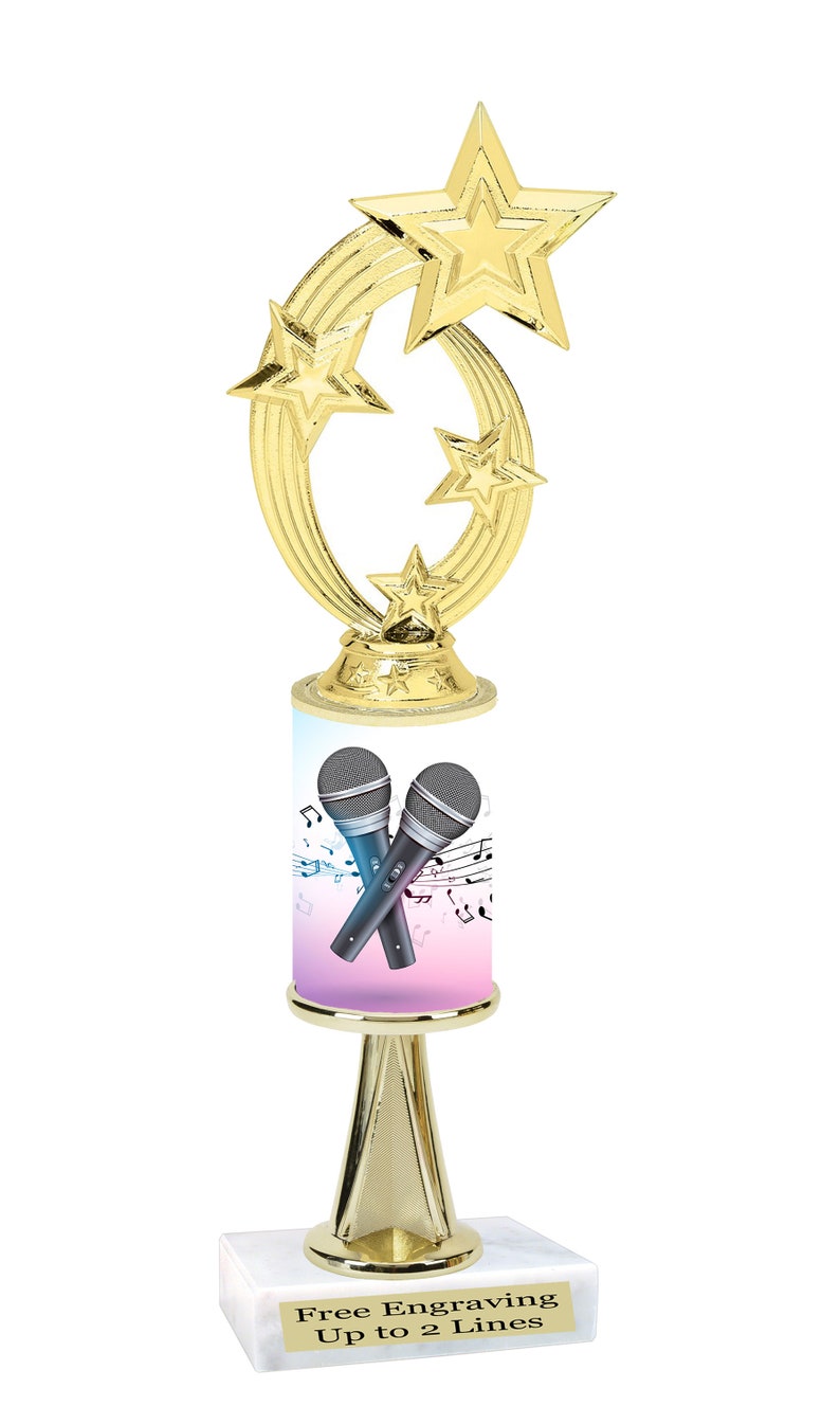 Karaoke - Music Theme Trophy With Choice of Figure. Numerous Trophy ...