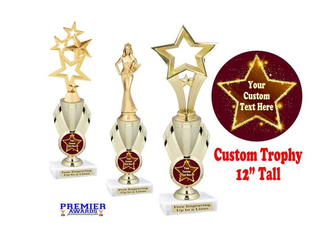 Custom Trophy. 12" Tall Great Trophy for Any Event, Competition ...