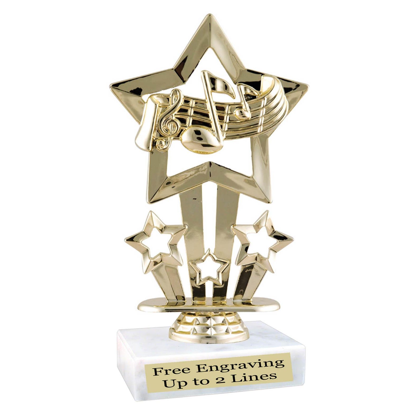 Music Themed Trophy. 6" to 8" Tall. Great for Your Karaoke Contests ...