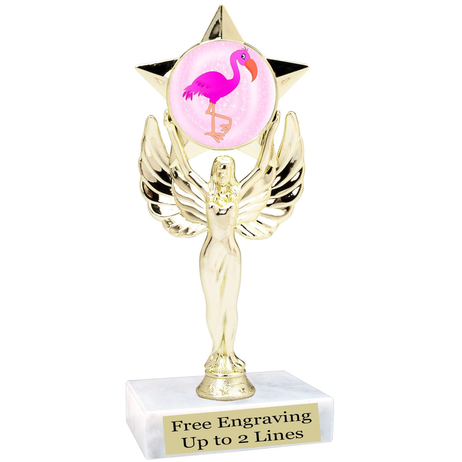 Flamingo Theme Trophy. 6 Tall Trophy With Choice of - Etsy