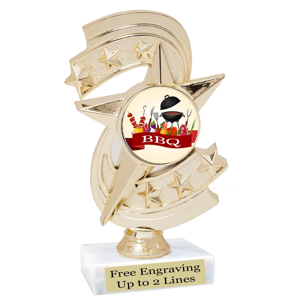 BBQ Cook off Trophy. 6" Tall With Choice of Art Work. Great Trophy for ...