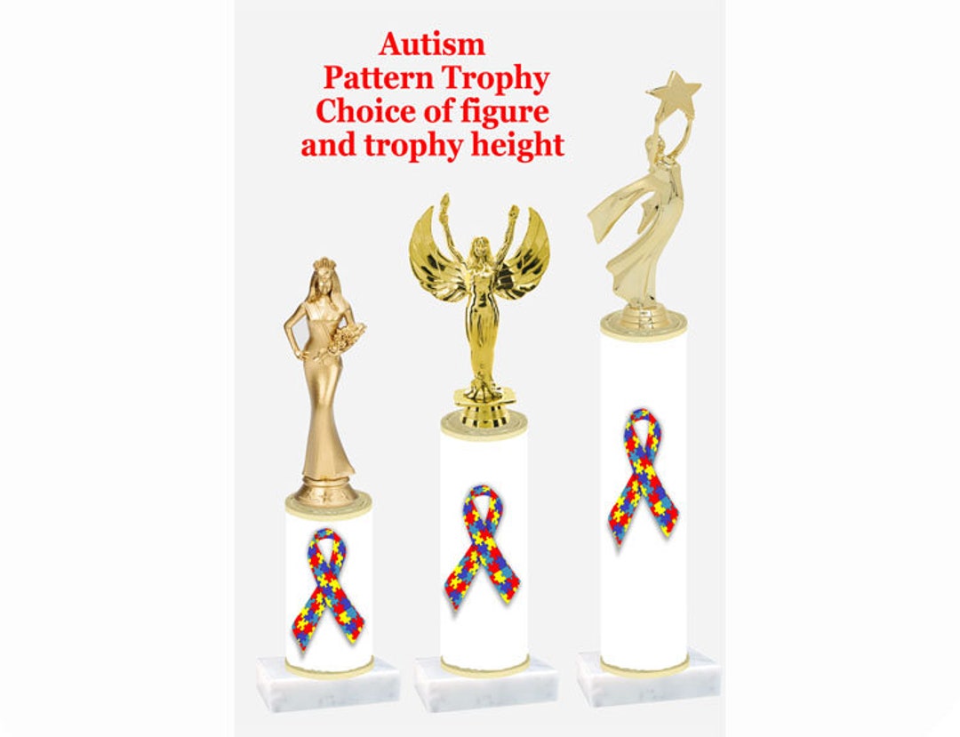 Autism Awareness Ribbon Design Column. Choice of Figure. Numerous ...
