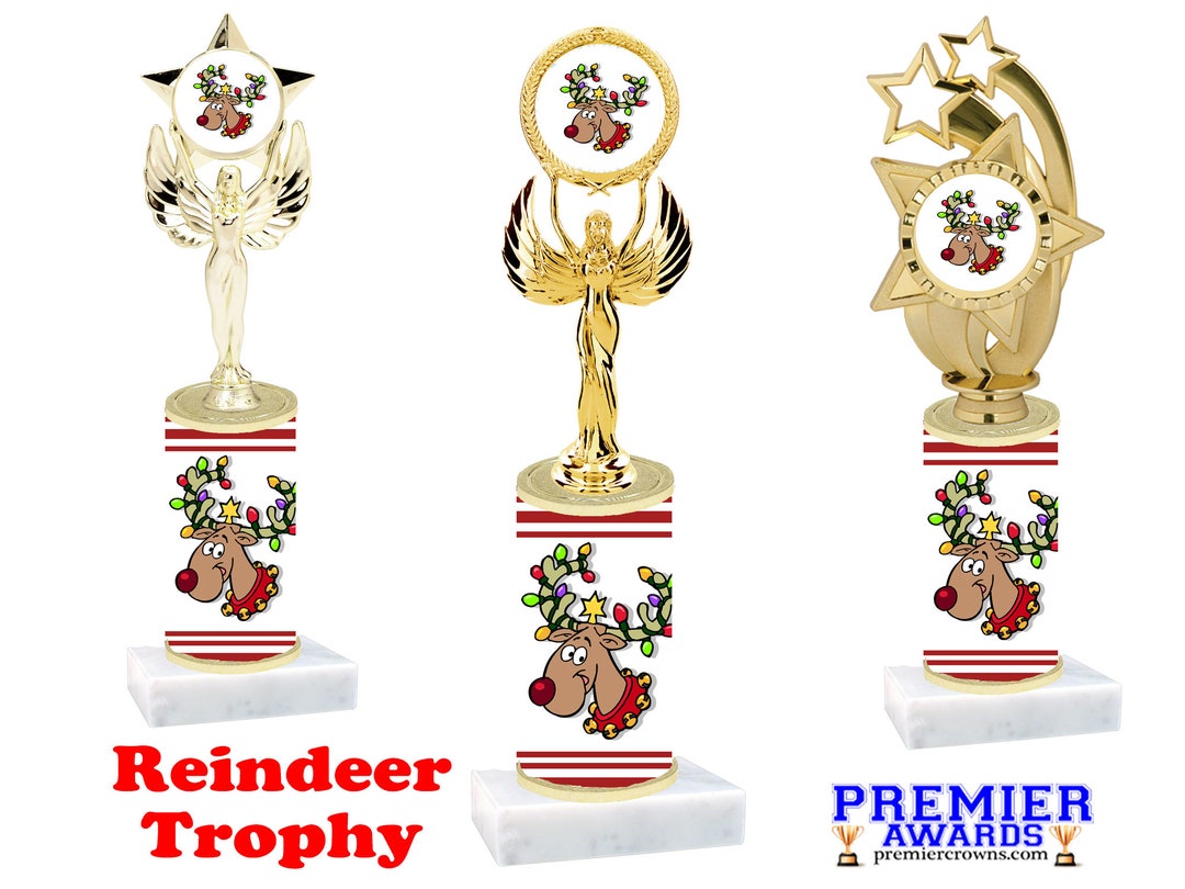 Christmas - Winter Theme Trophy With Choice of Figure on Christmas ...