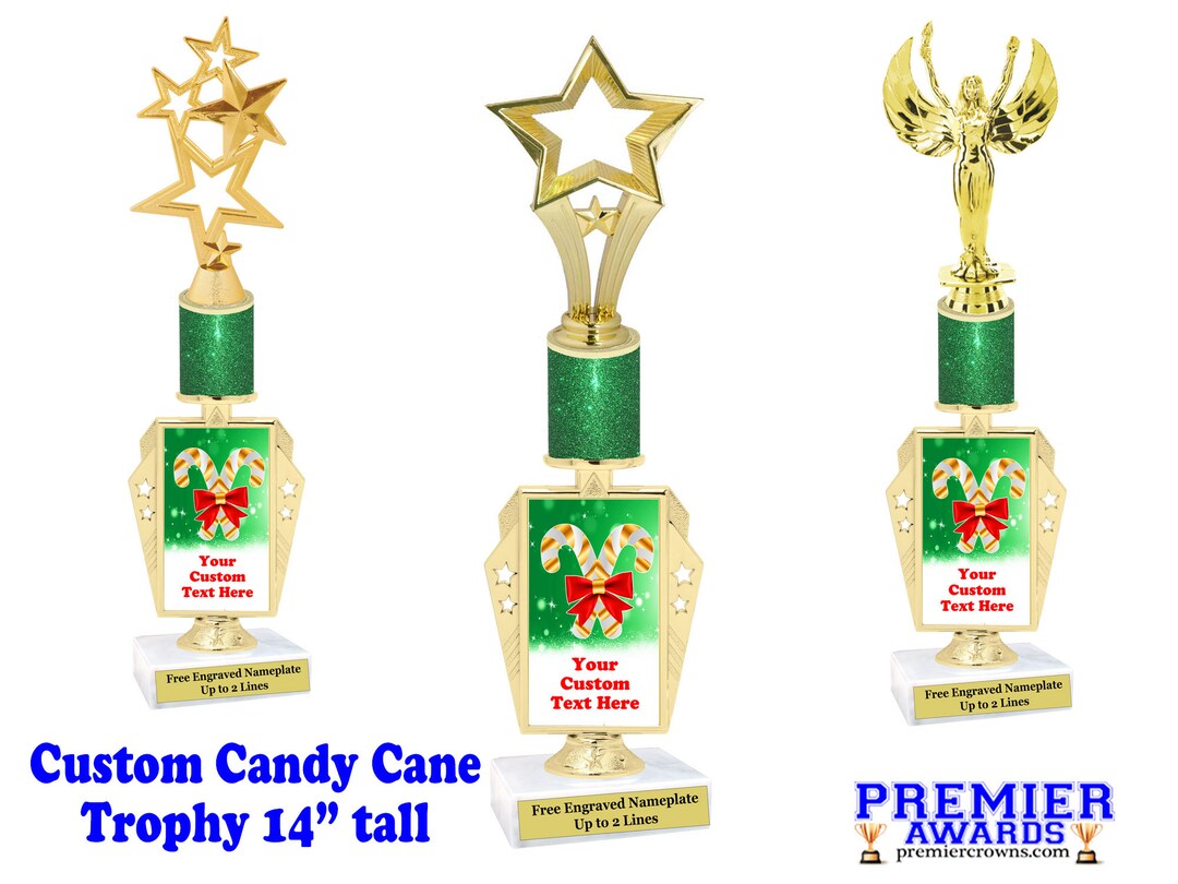 Custom Candy Cane Trophy. Great Trophy for Your Holiday Events ...