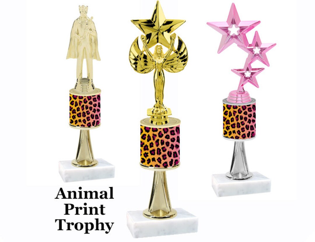 Animal Print Theme Trophy With Numerous Trophy Heights Available ...