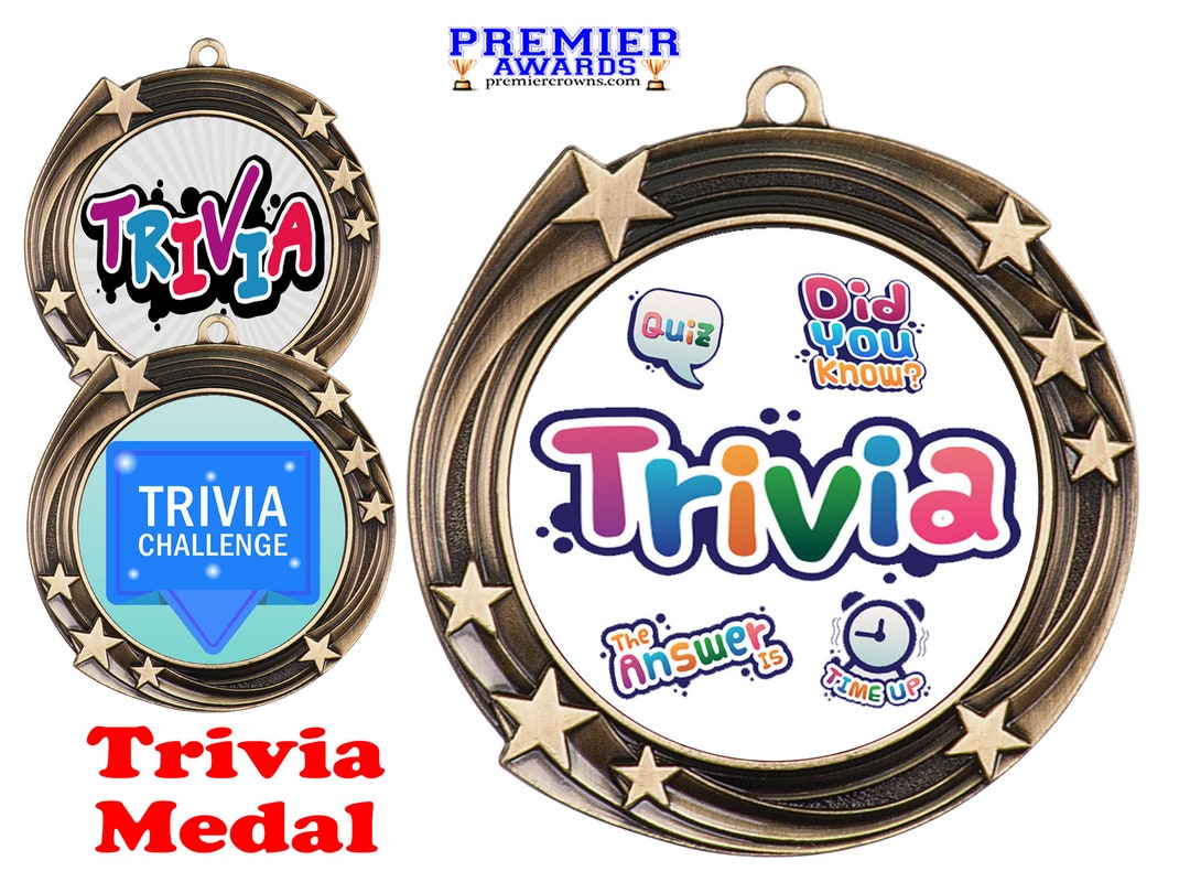Trivia Medal. Great Trophy for Your Next Family Game Night And/or ...