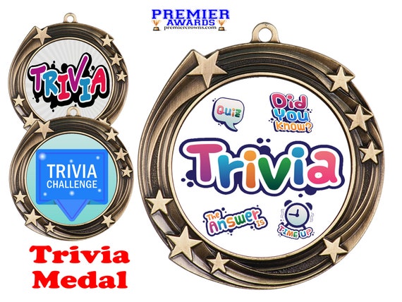 Trivia Medal. Great Trophy for Your Next Family Game Night - Etsy