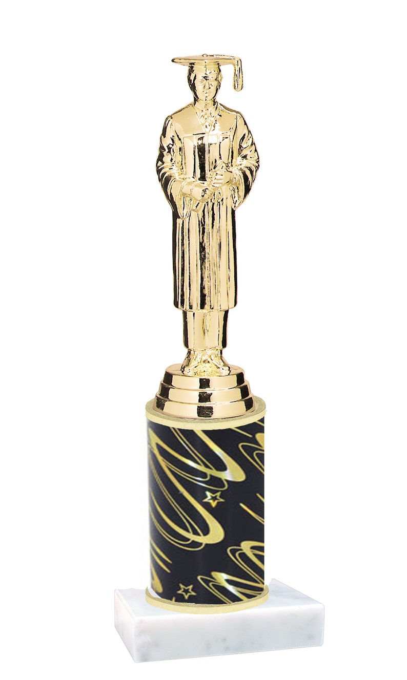 Graduation Trophy. Male Graduate With Choice of Column Color. | Etsy