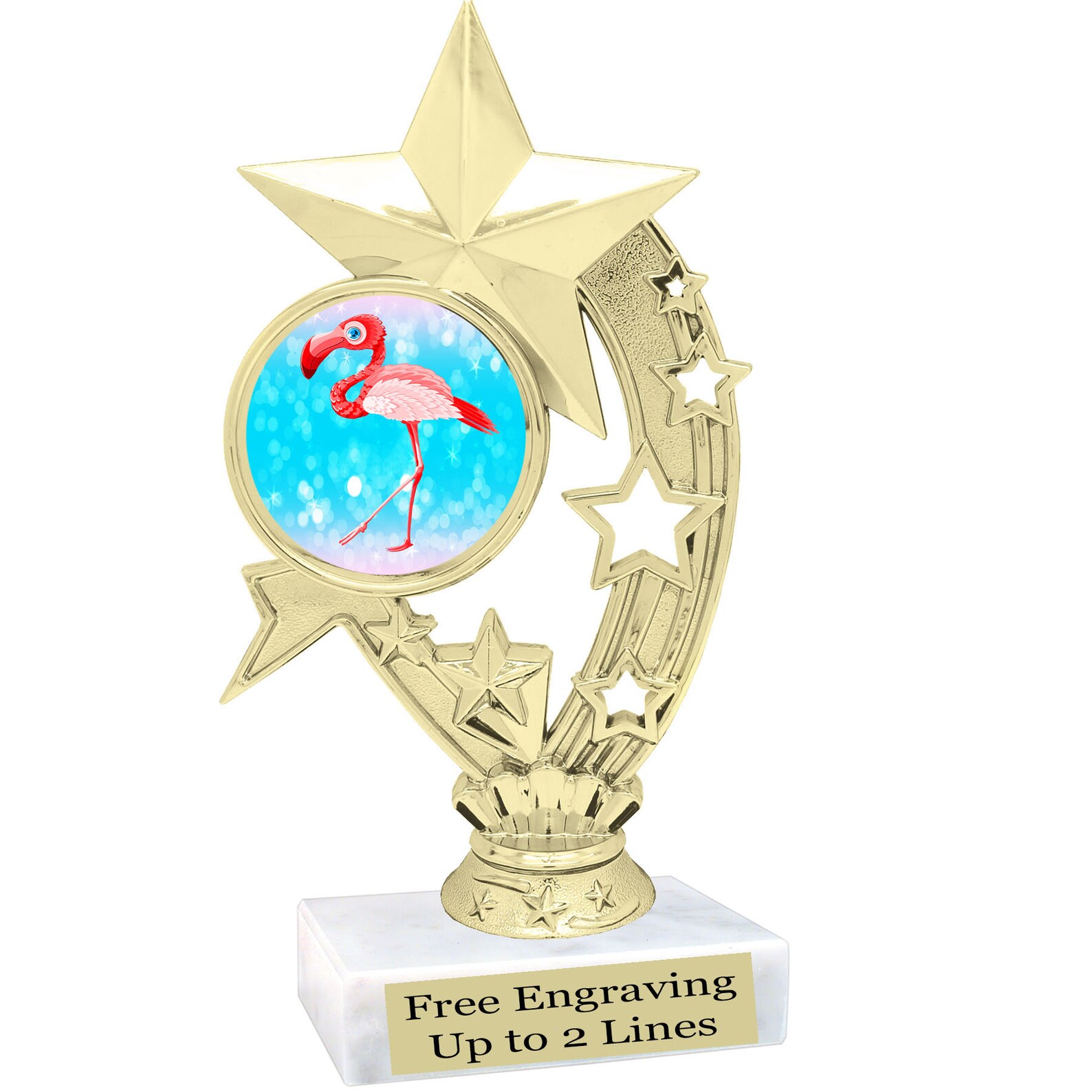 Flamingo Theme Trophy. 6 Tall Trophy With Choice of - Etsy