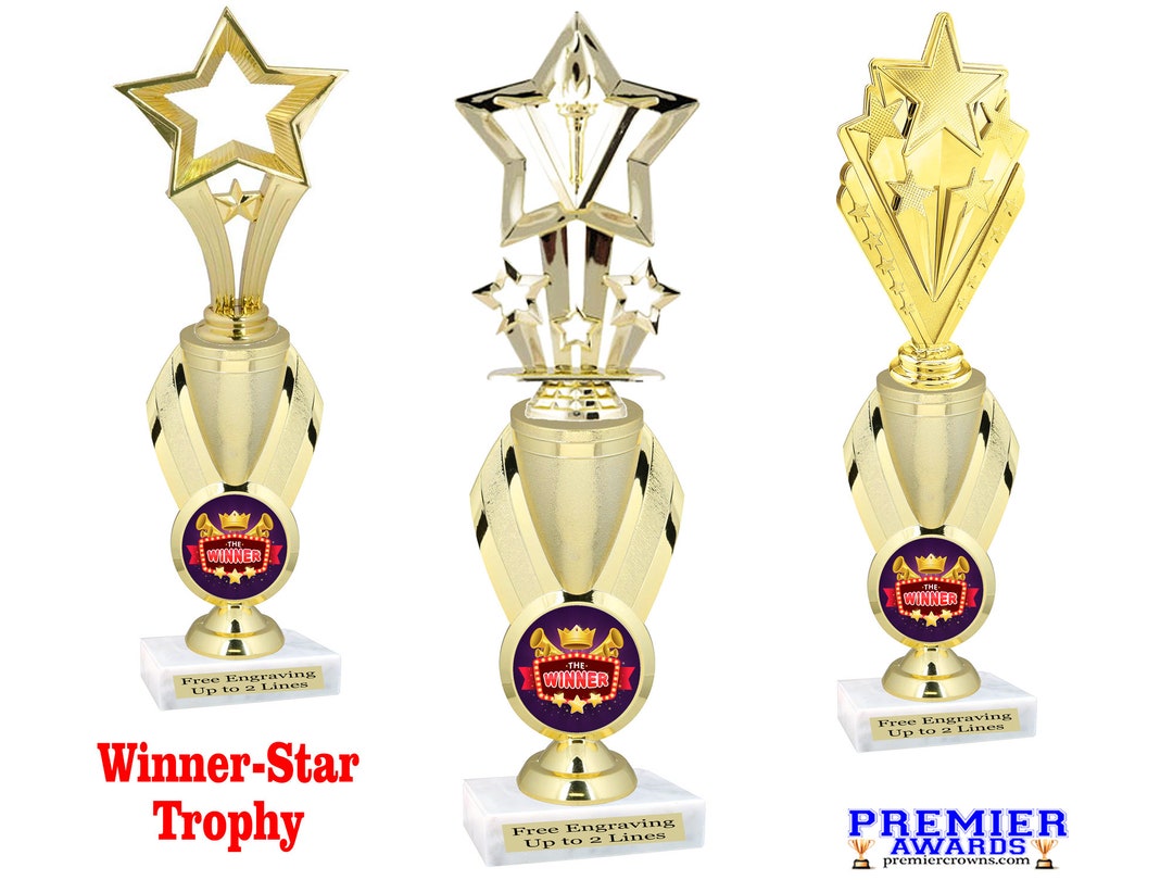 WINNER Theme Trophy. Great Trophy for Any Event, Pageant, Contest ...