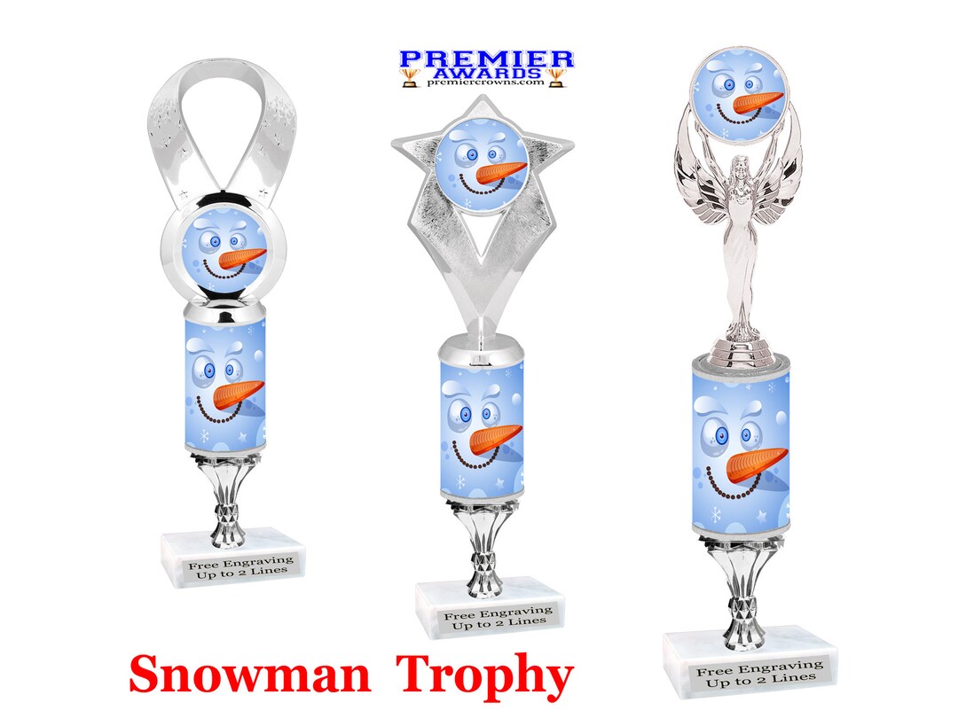 Snowman Theme Trophy With Choice of Figure. 12" Tall - Great Trophy for ...