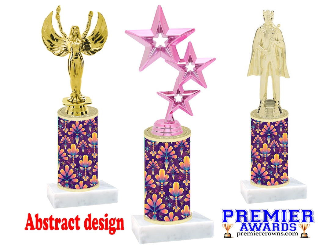 Abstract Design Trophy With Choice of Figure. Numerous Trophy Heights ...
