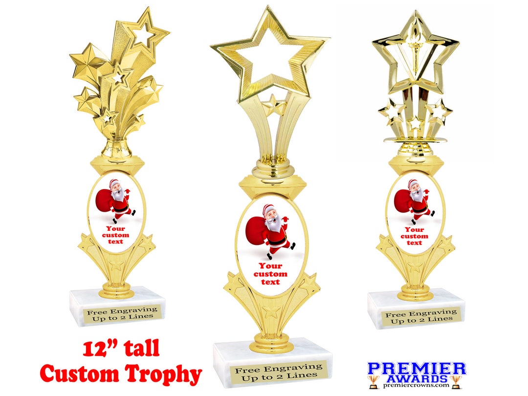 Custom Santa Trophy. Great Trophy for Your Holiday Events, Pageants ...