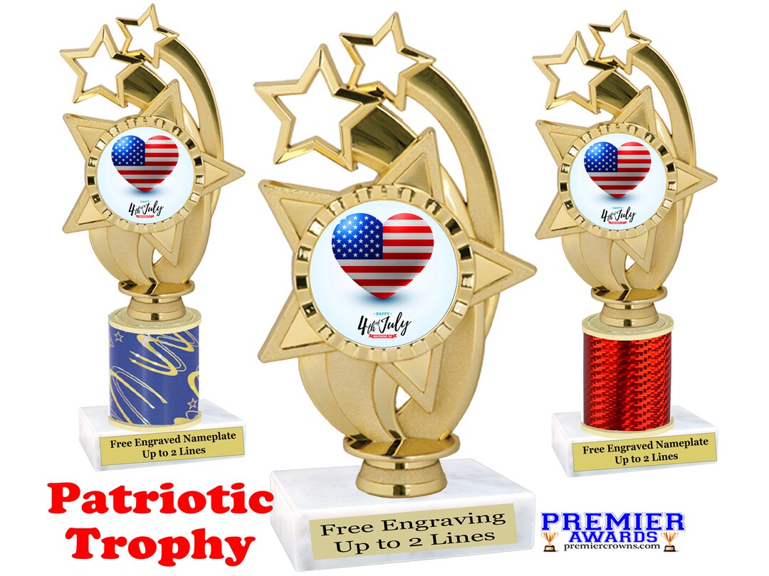 Patriotic 4th of July Trophy. Show off Your Patriotic Spirit at Your ...