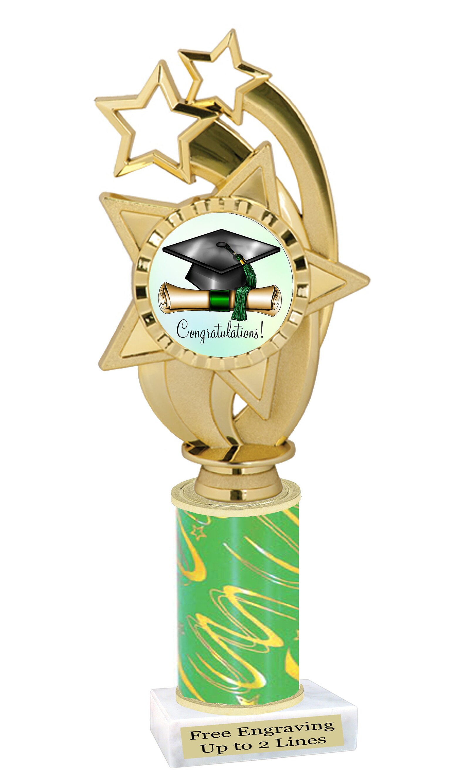 Graduation theme trophy. Great award to celebrate their | Etsy