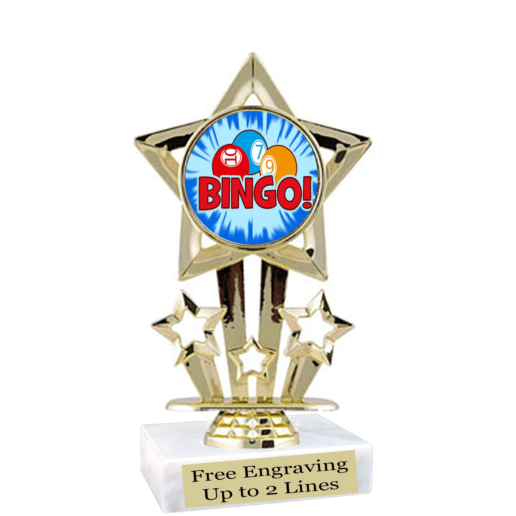 BINGO Trophy 6 Tall With Choice of 5 Designs. Great | Etsy