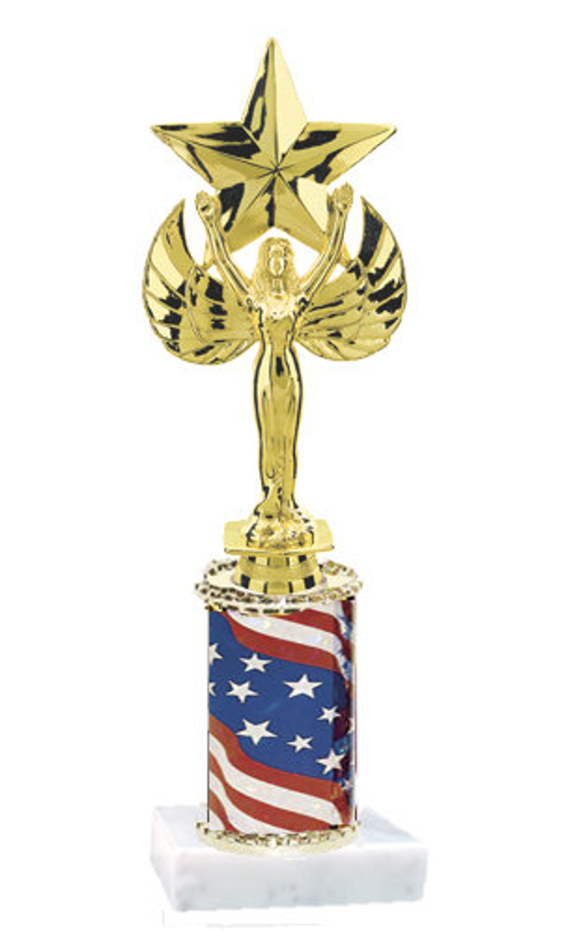 Flag trophy with choice of figure. Numerous trophy heights | Etsy