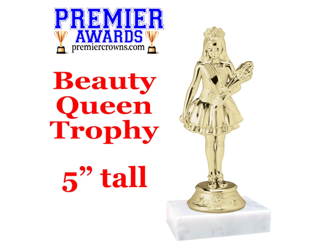 Beauty Queen Trophy. 5" Tall on Marble Base. Great Trophy for Pageants ...
