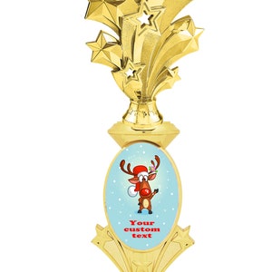 Custom Reindeer Trophy. Great Trophy for Your Holiday Events, Pageants ...