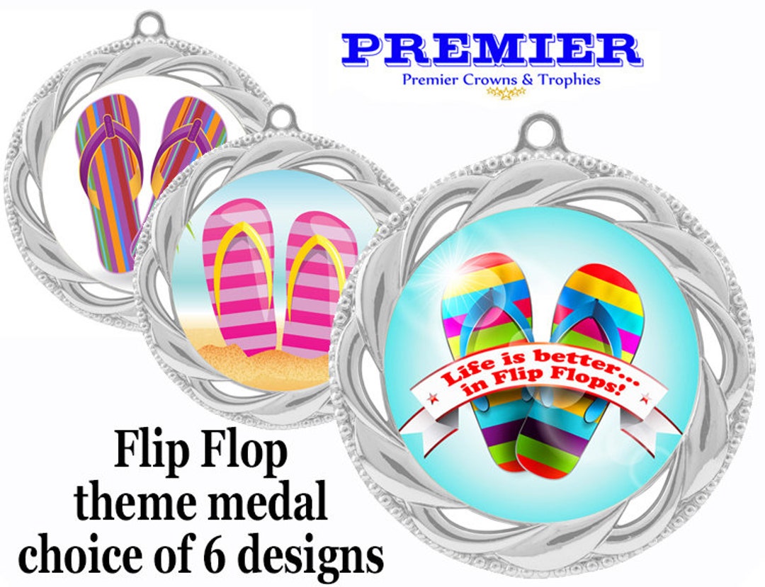 Silver Medal With Choice of Summer Theme Insert. Includes Free Neck ...