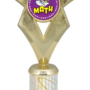 Math Theme Trophy. Great Award for Schools, Contests, Competitions ...