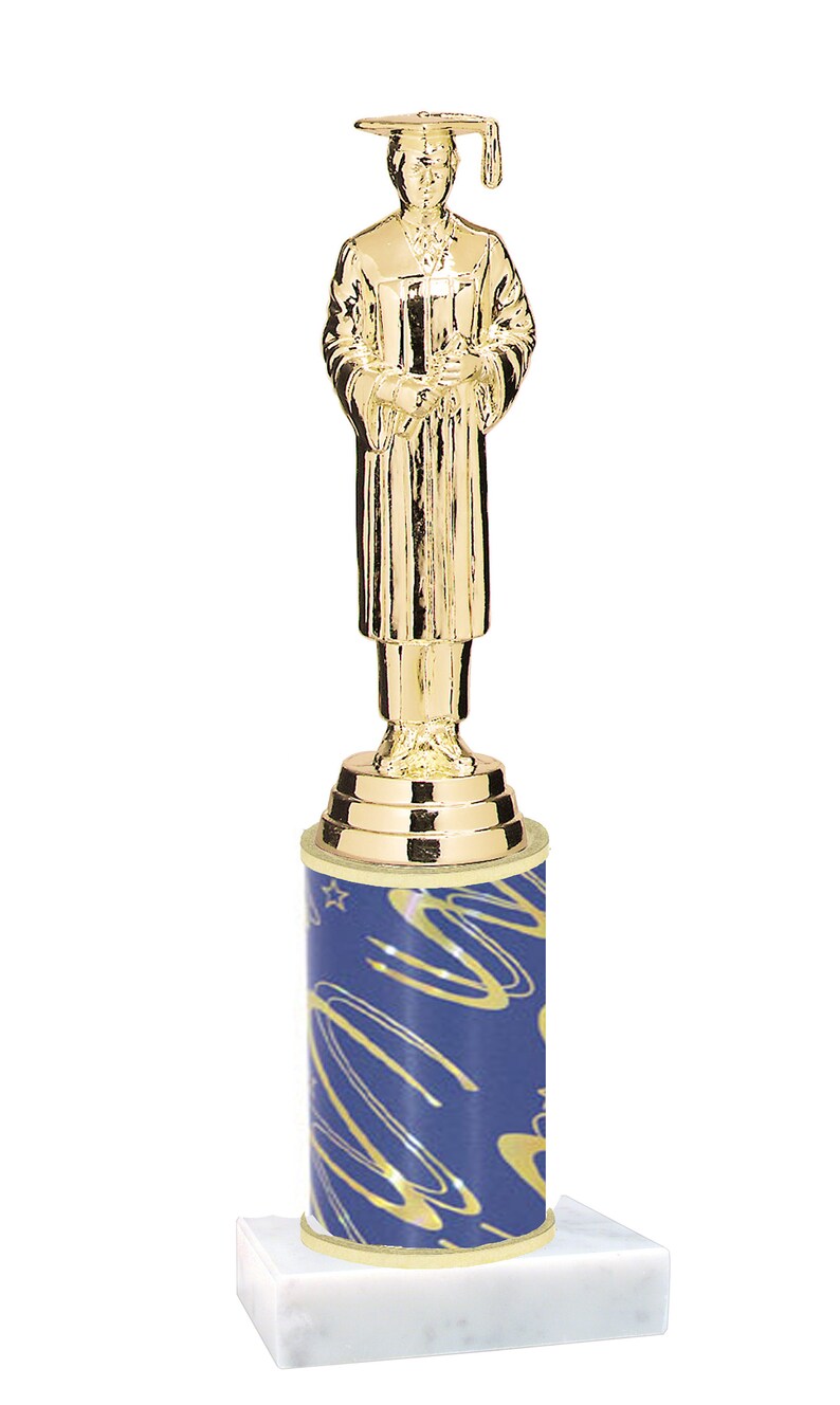 Graduation Trophy. Male Graduate With Choice of Column Color. | Etsy