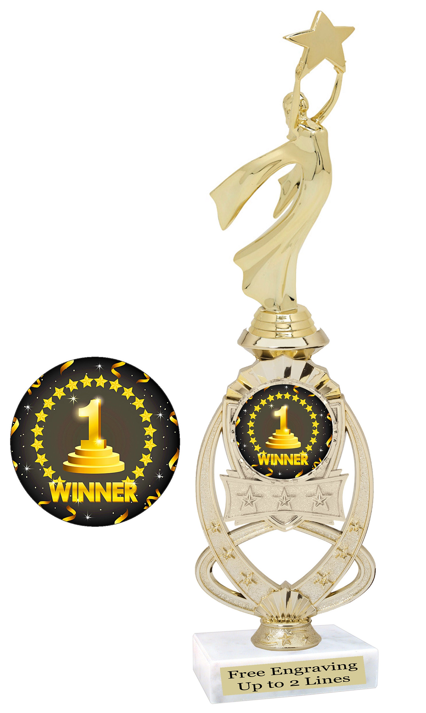 WINNER Theme Trophy. Great Trophy for Any Event, Pageant, Contest ...