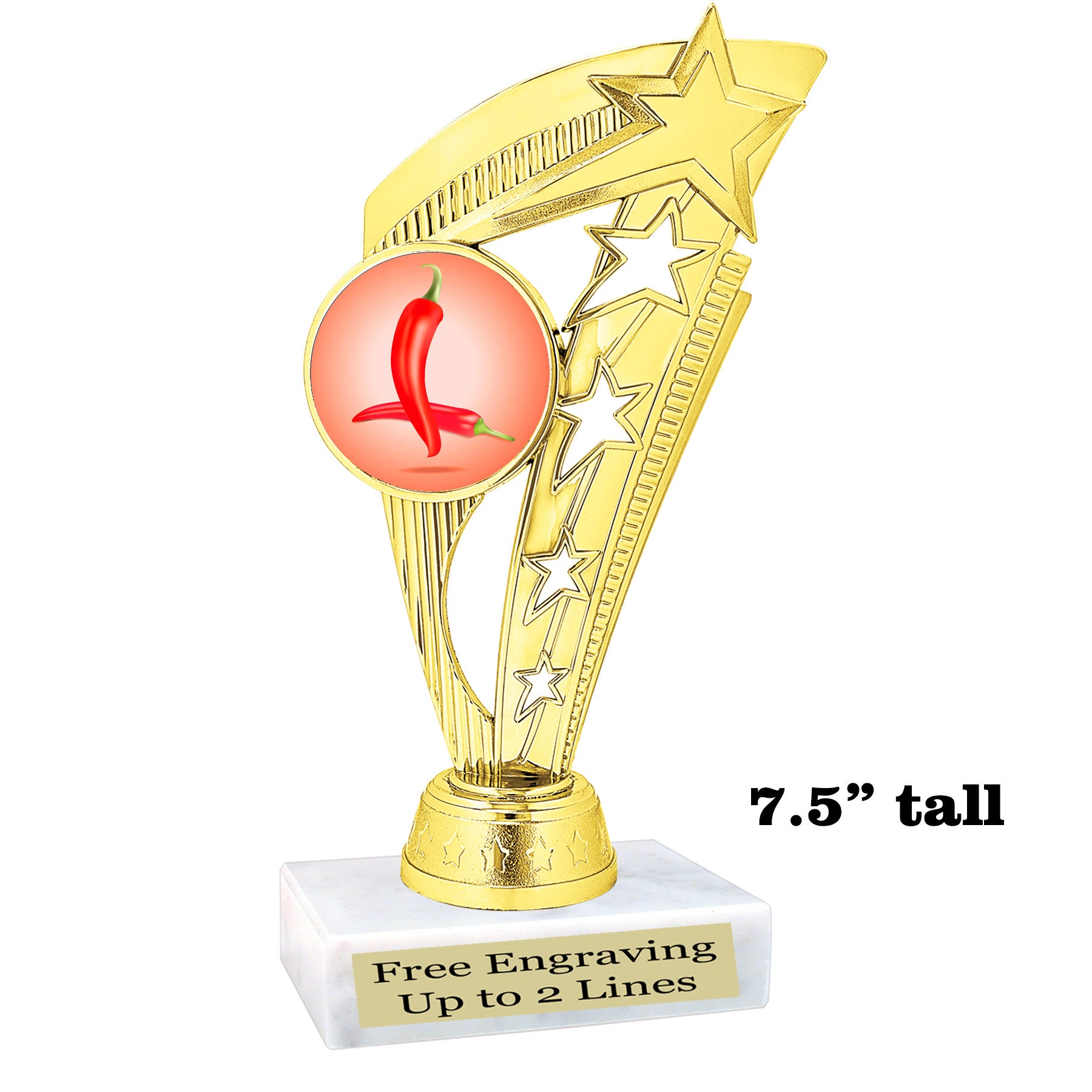 Chili - Salsa - BBQ Trophy. 7.5" Tall With Choice of Art Work. Great ...