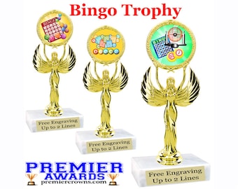 BINGO Trophy 6 Tall With Choice of 5 Designs. Great | Etsy