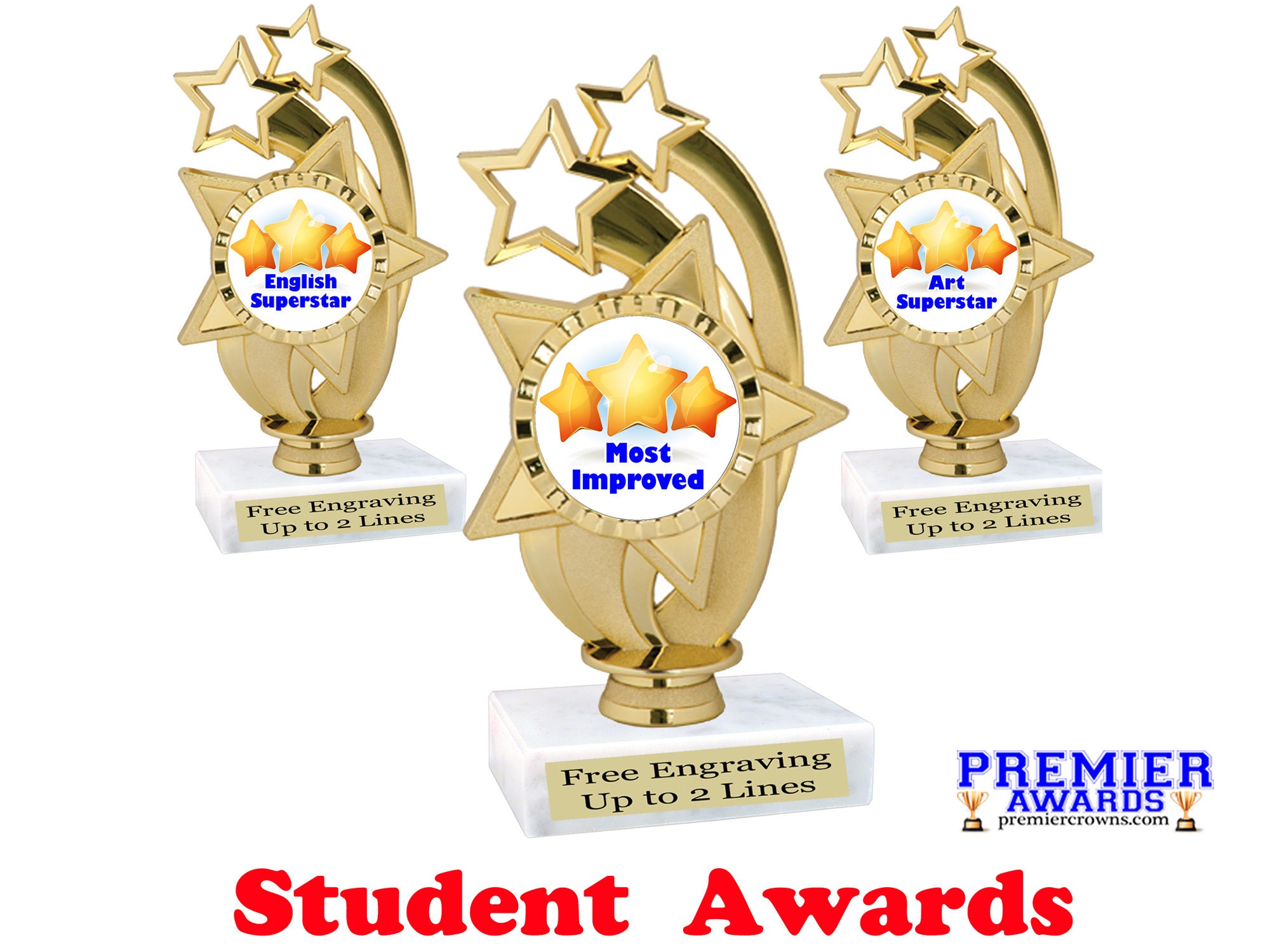 Student Award 6 Tall With Choice of 9 Designs. Great | Etsy