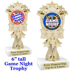 Game Night Trophy. 6" Tall With Choice of 7 Designs. Great Trophy for ...