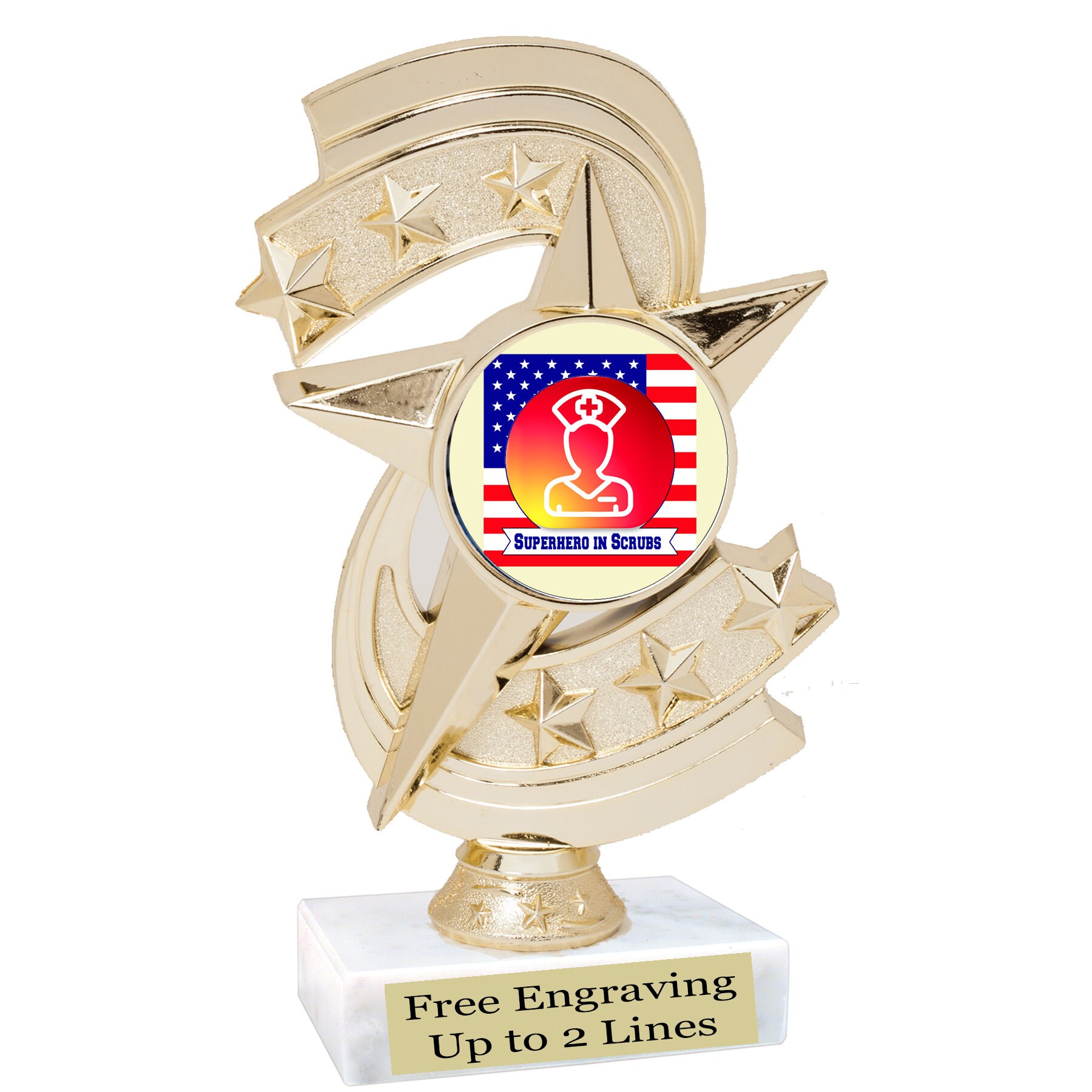 Medical Hero Award 6 tall trophy with choice of art work 7517 Available ...