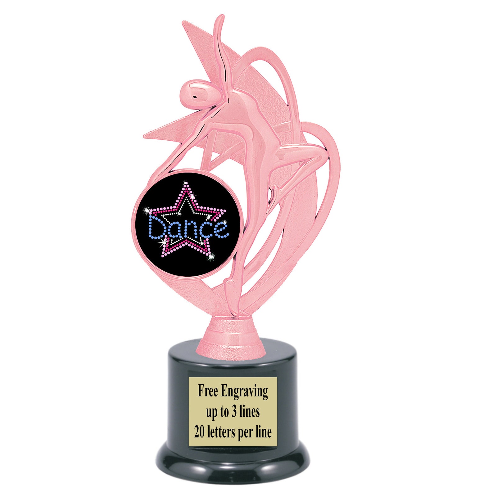 Dance Trophy With Choice of Art Work. 8" Tall. Great Award for Recitals ...