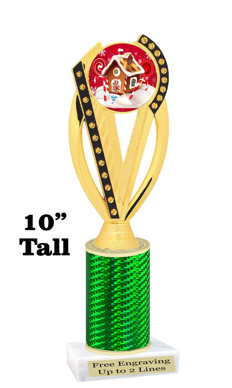 Gingerbread House Decorating. 10" Tall Trophy With Choice of Column ...