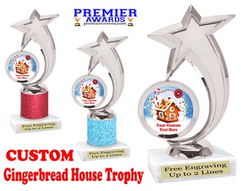 Custom Gingerbread House Trophy - Etsy