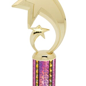 Gold Star Trophy With Choice of Column Color. Great for Any Team ...
