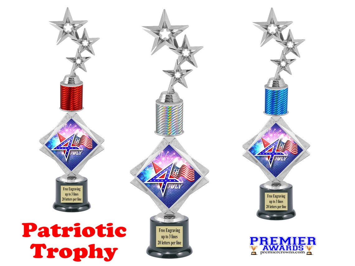Patriotic 4th of July Trophy. 16 Tall. Show off Your - Etsy