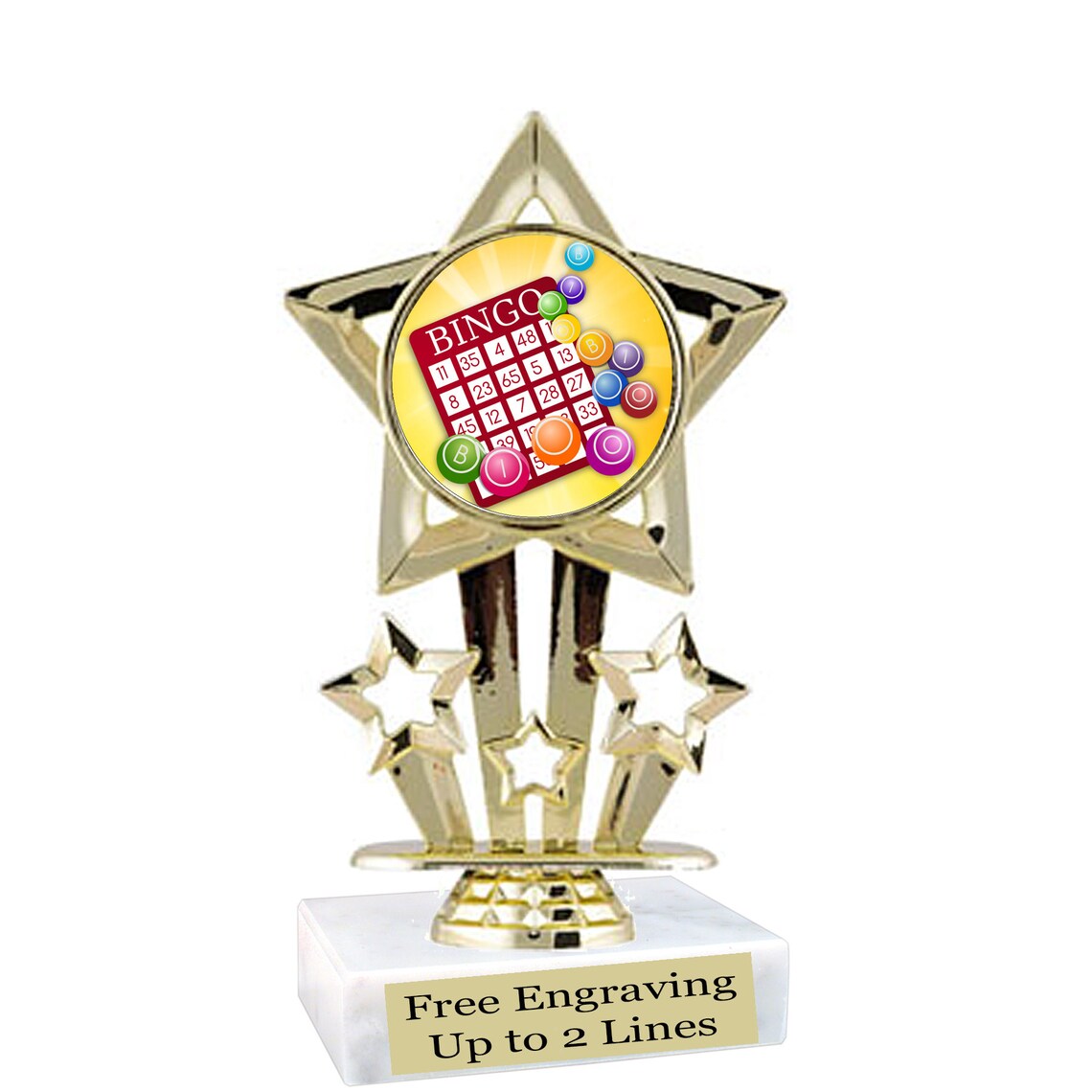 BINGO Trophy 6 Tall With Choice of 5 Designs. Great - Etsy