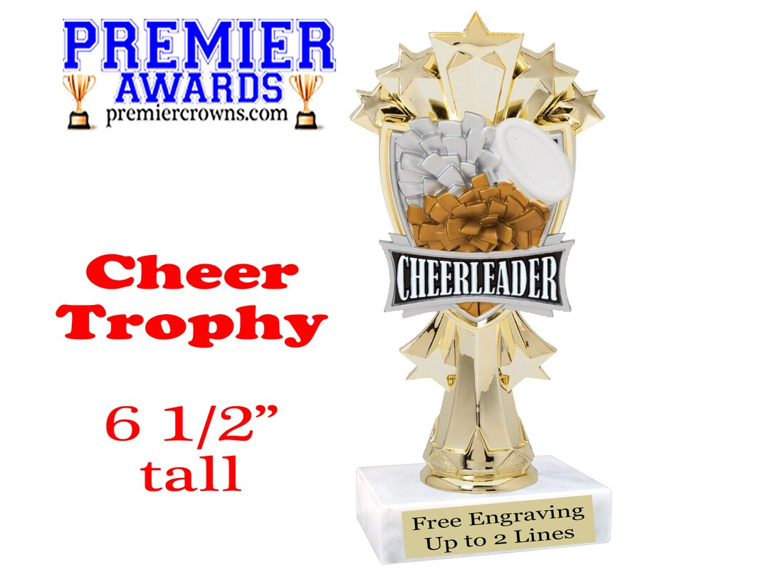 Cheer Trophy. Cheer Figure on Base. 6 1/2" Tall. Great Award for Cheer Competitions, Cheer ...