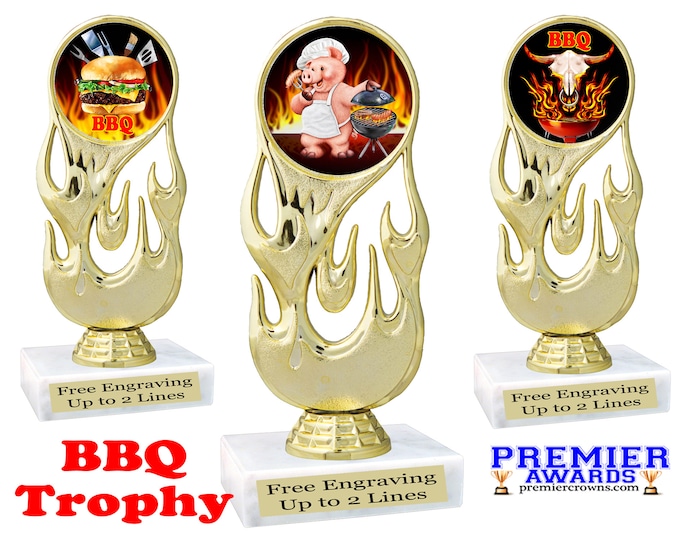 BBQ Cook off Trophy. 6 Tall With Choice of Art Work. Great Trophy for ...