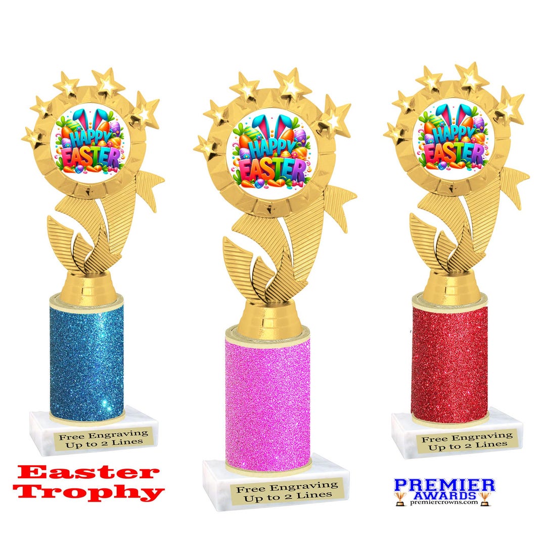 Great Glitter Easter Trophy for All of Your Easter Events, Contests ...