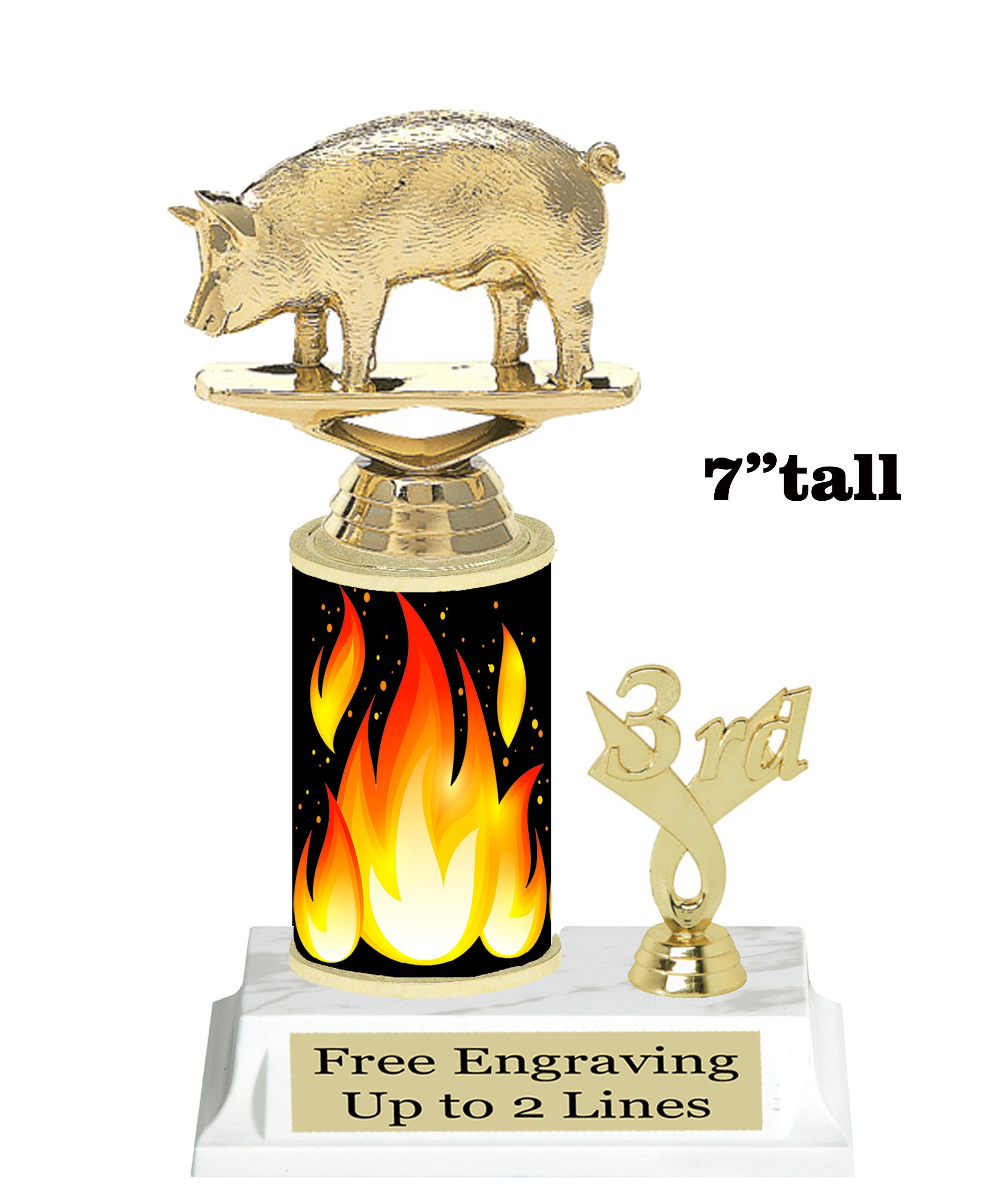 BBQ Cook off Trophy. 7" Tall With Choice of Column Color. Great Trophy ...