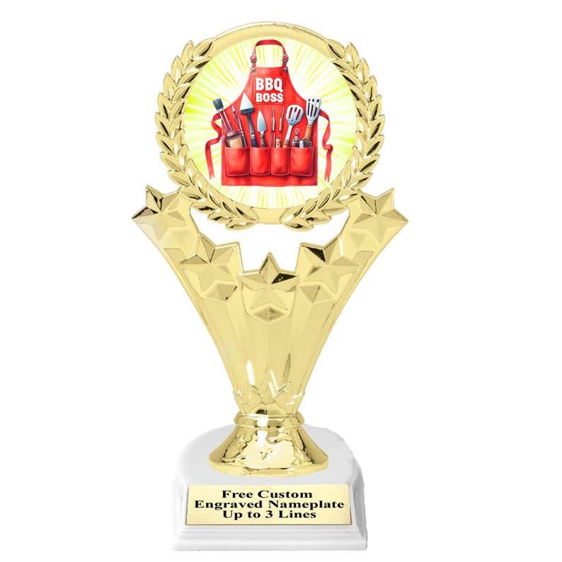 Grilling-bbq-cook off Trophy. 5.5" to 7.5" Tall With Choice of Base ...