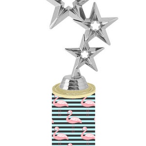 Flamingo Theme Trophy With Choice of Figure. Numerous Trophy Heights ...
