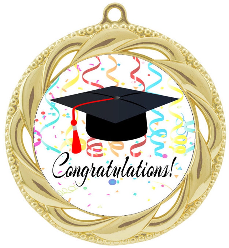 Graduation Theme Medal. Choice of 7 Designs. Includes Free Neck Ribbon ...