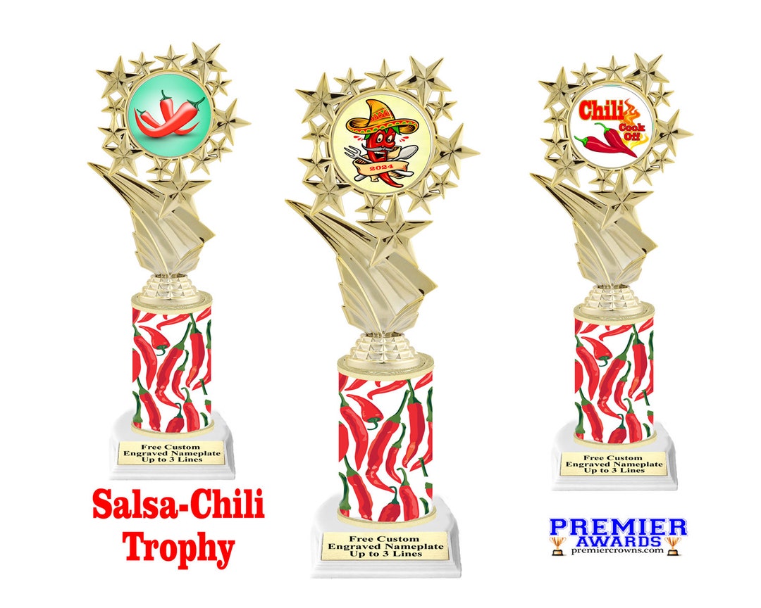 Chili Pepper Trophy. Choice of Artwork and Trophy Height. Great for ...
