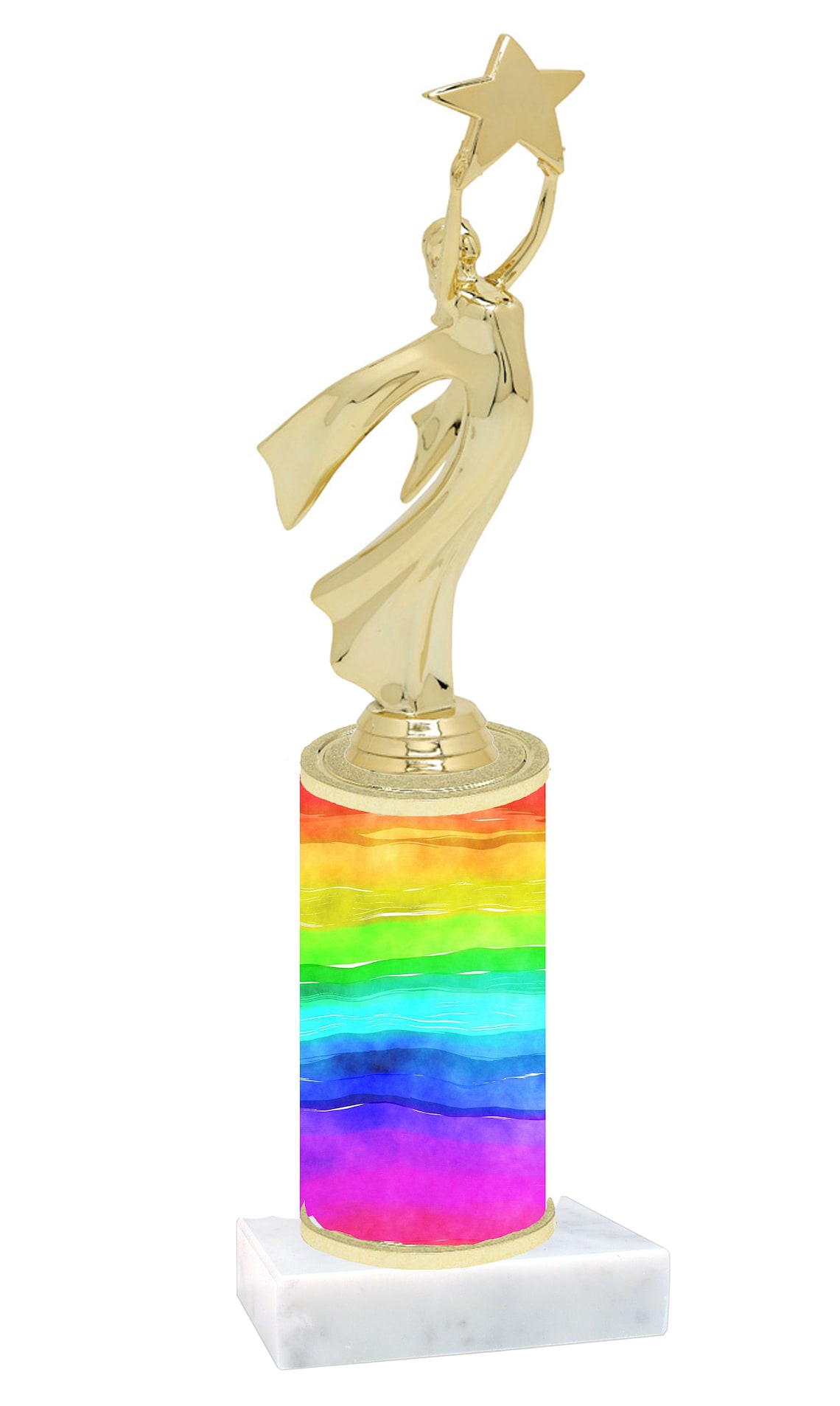 Rainbow Design Trophy With Choice of Figure. Numerous Trophy - Etsy